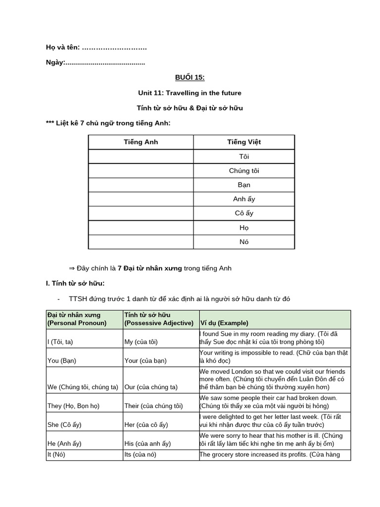 (U11.2) Phiếu BT | PDF