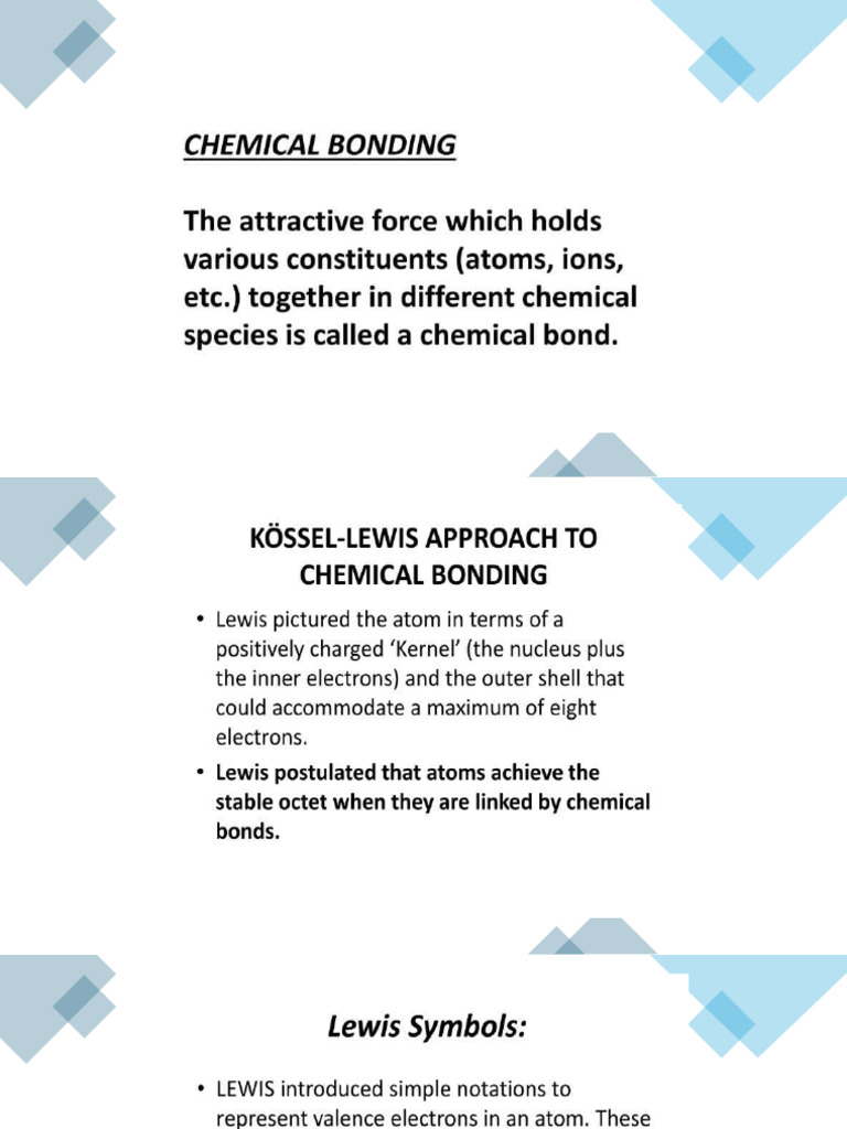 Chemical Bonding Ppt | PDF