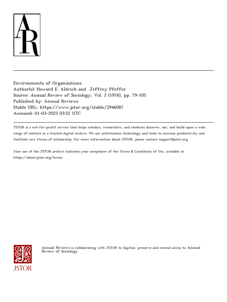 Aldrich EnvironmentsOrganizations 1976 | PDF | Natural Selection ...