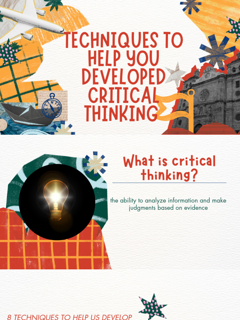 8 Techniques to Enhance Critical Thinking | PDF