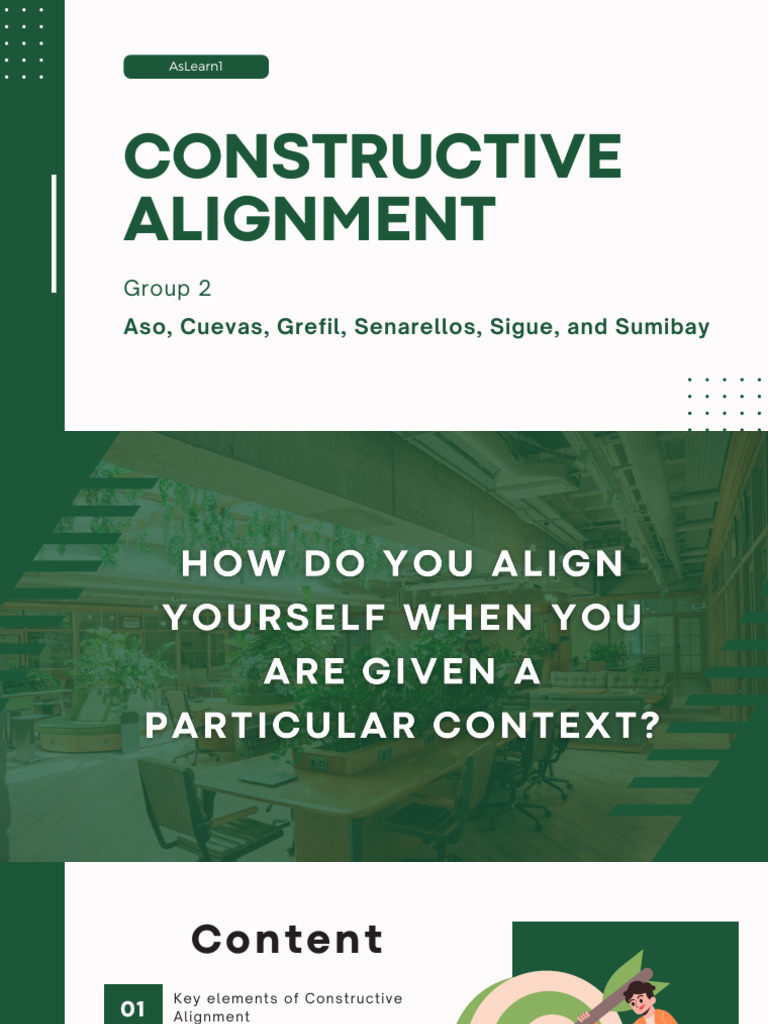 AsLearn1 - Constructive Alignment | PDF | Learning | Educational Assessment