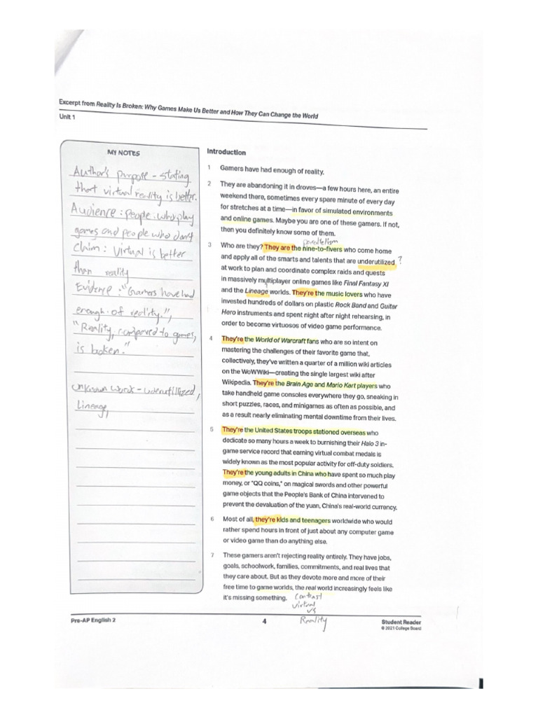 Ela Reality Is Broken | PDF