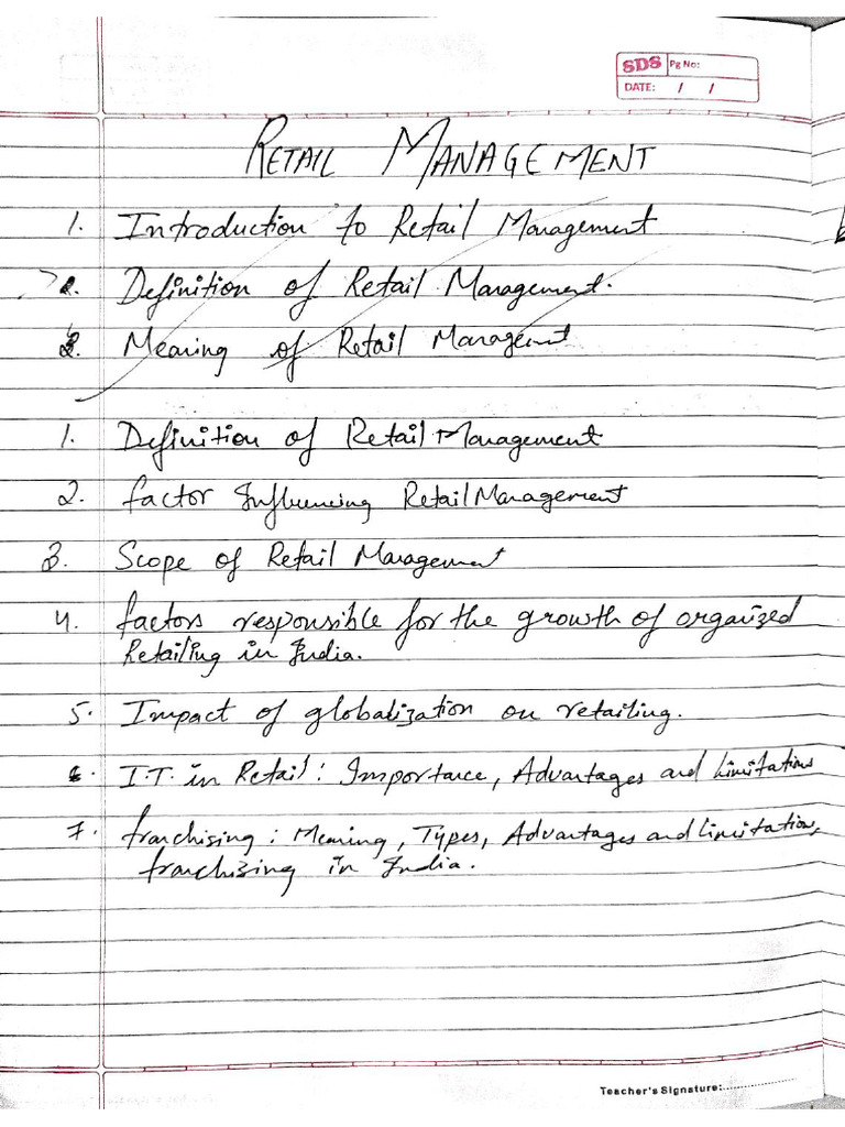 Retail Management Internals | PDF