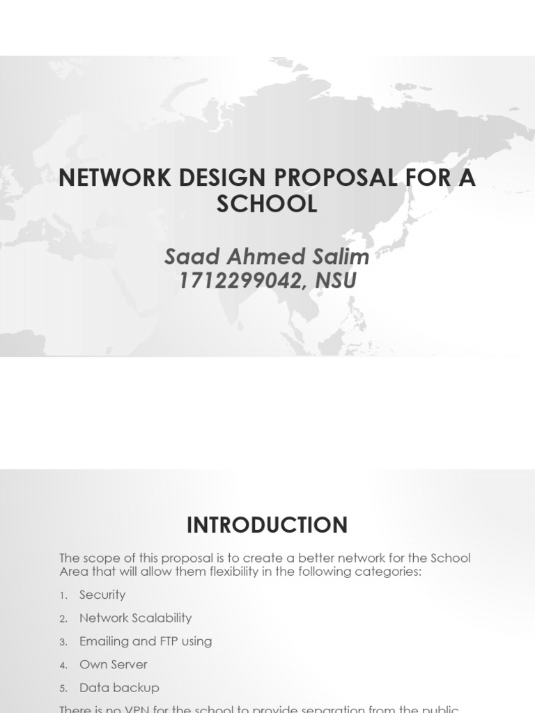 Network Design Proposal For A School | PDF | Computer Network | Internet Standards