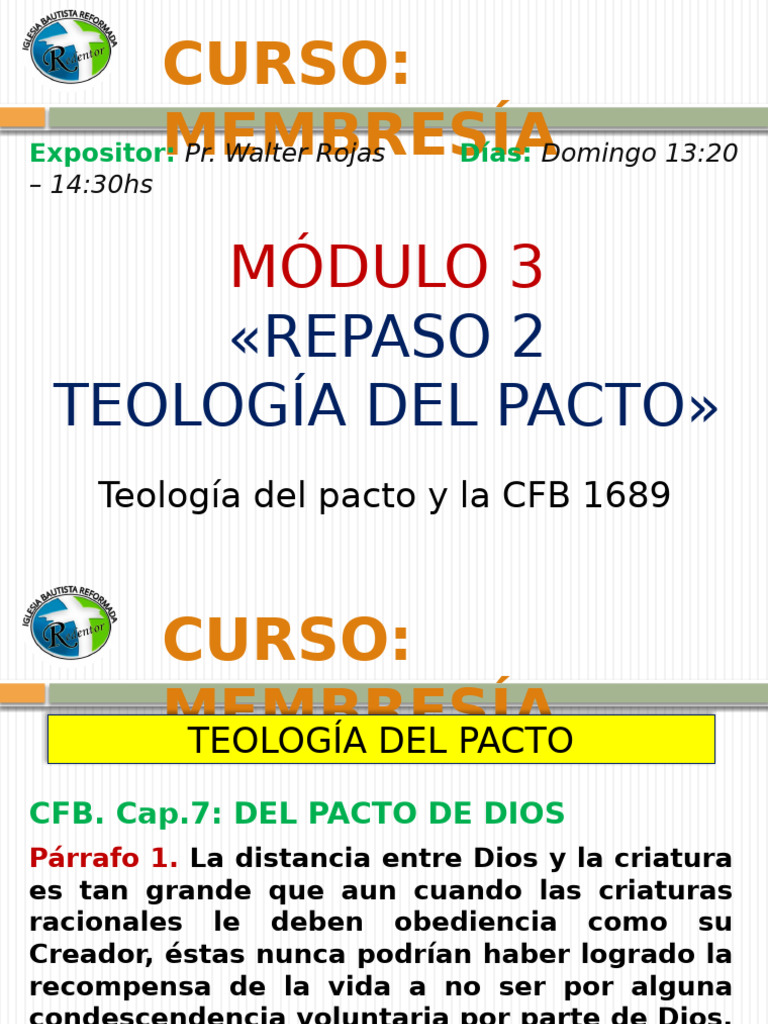 Repaso 2 Teología Del Pacto | PDF | Gracia divina | Libro del Génesis