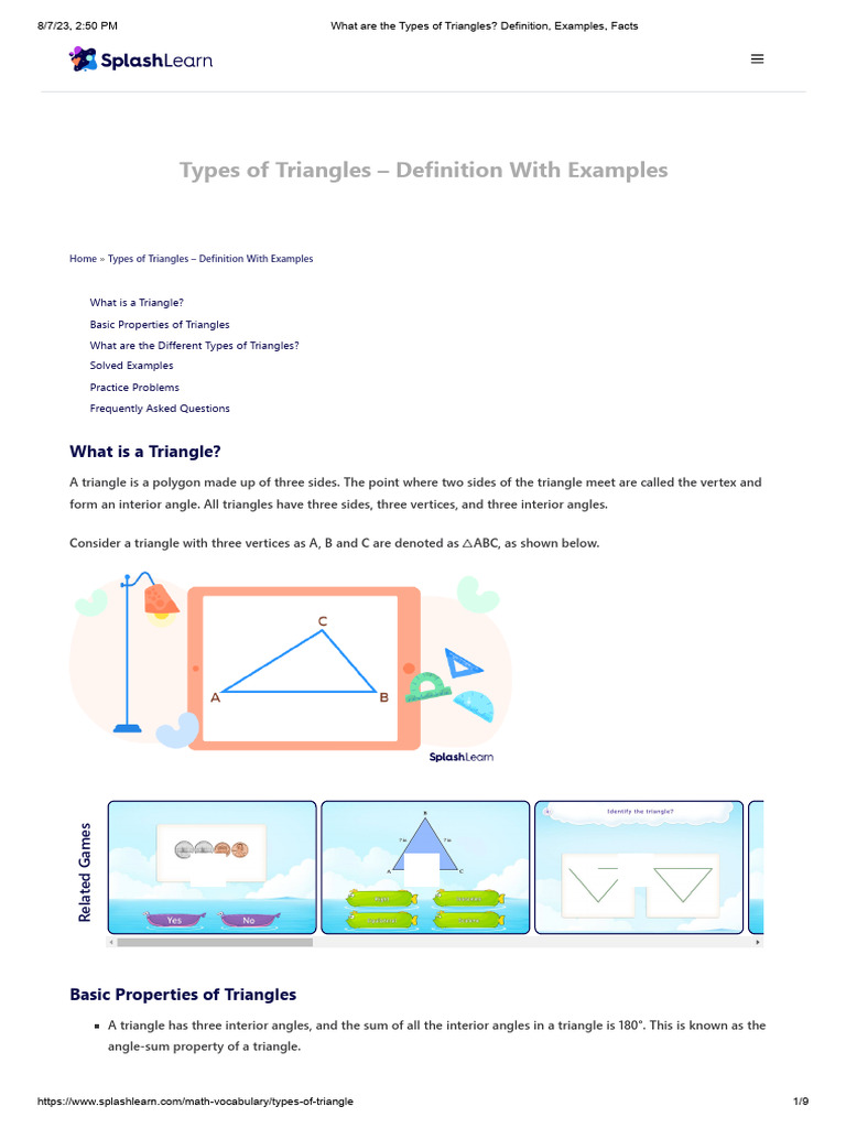 What are the Types of Triangles_ Definition, Examples, Facts | PDF ...