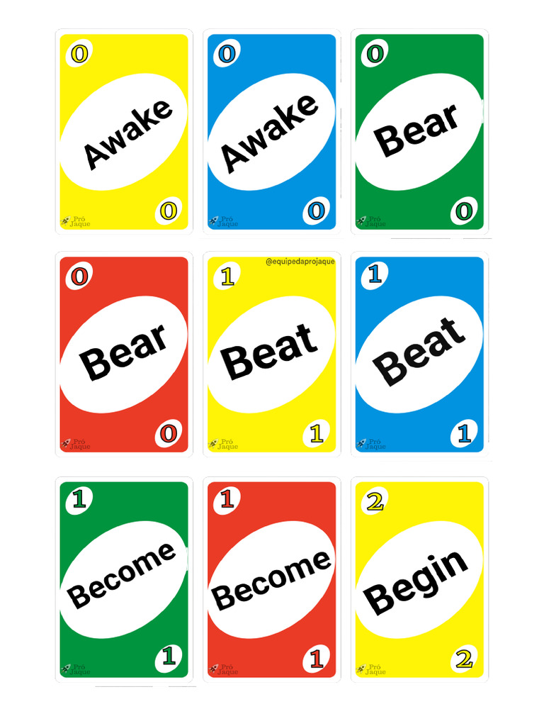 10- - Uno - Inglês- Verbos Irregulares (So Os Verbos Sem Traducao)-18 | PDF