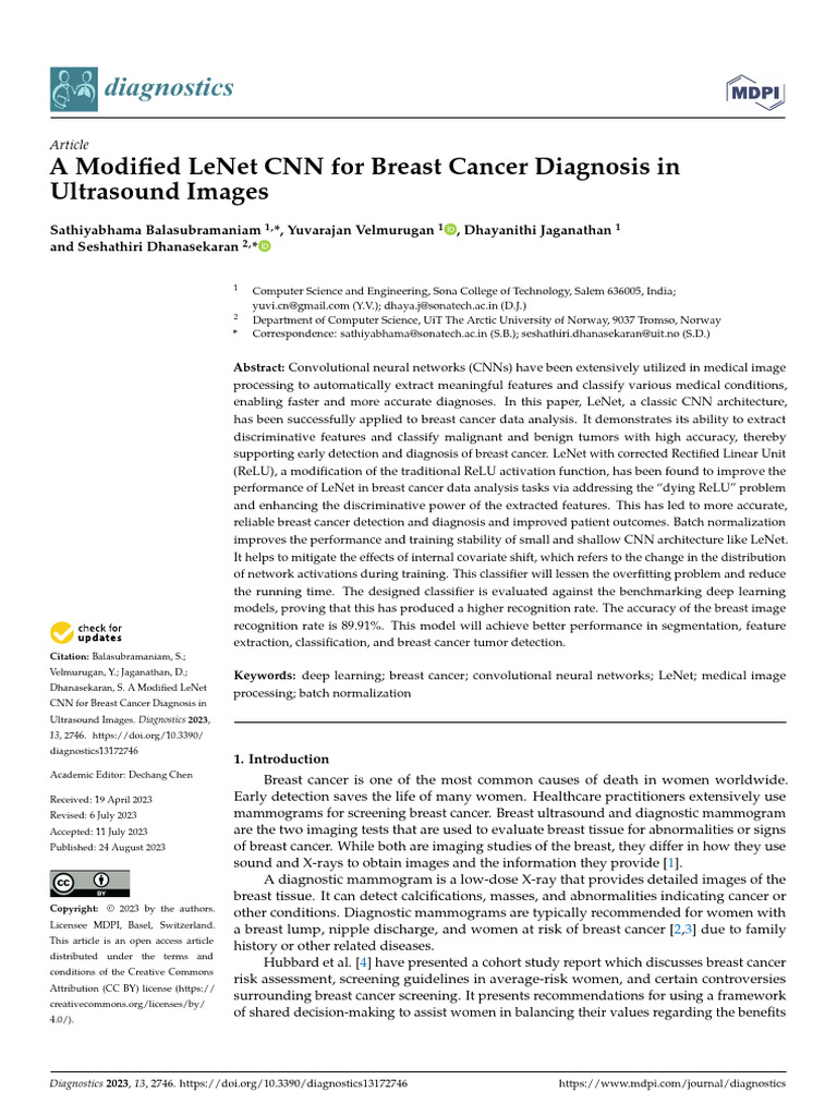 Paper 4 | PDF | Mammography | Breast Cancer