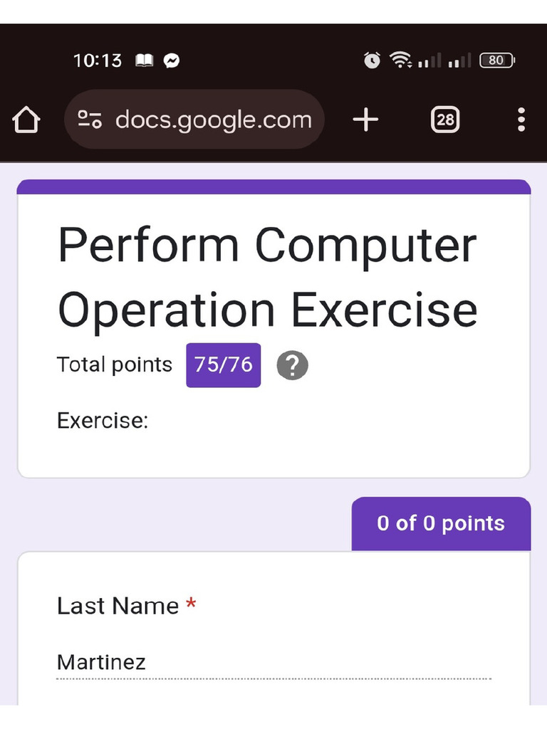My Score in Quiz | PDF
