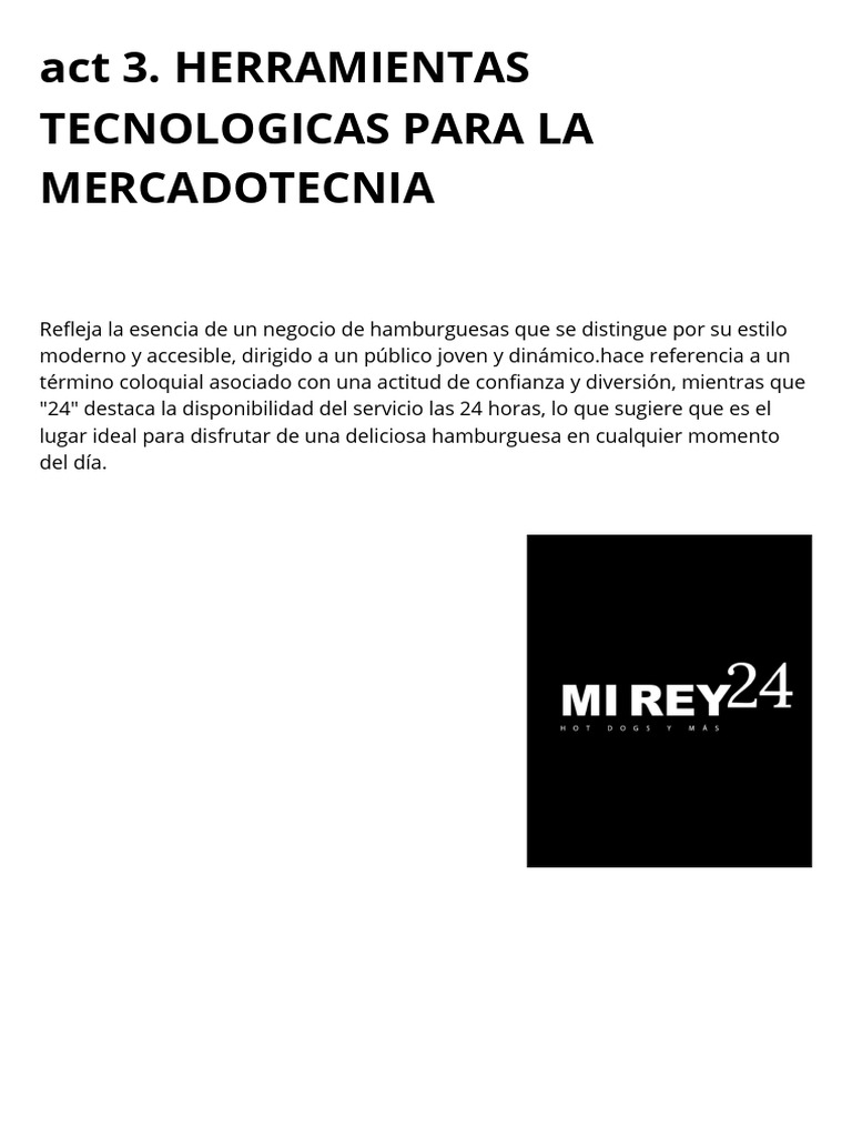 Act 3. HERRAMIENTAS TECNOLOGICAS PARA LA MERCADOTECNIA | PDF