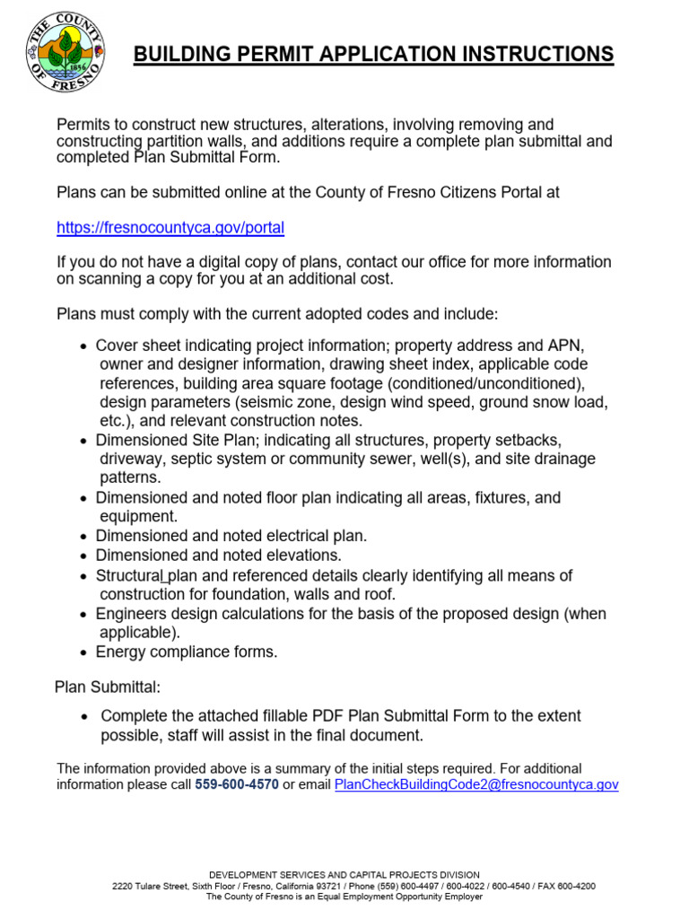 Permit Application Instructions and Application Forms Complete | PDF ...