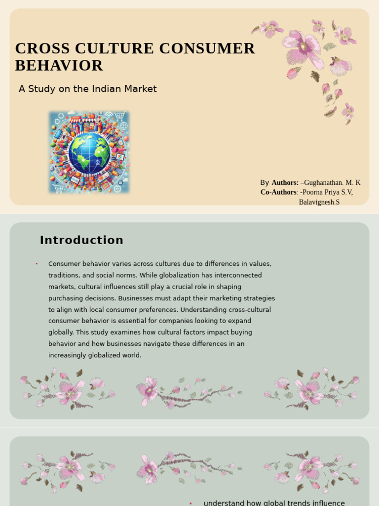 Cross-Cultural Consumer Behavior India | PDF | Consumer Behaviour ...