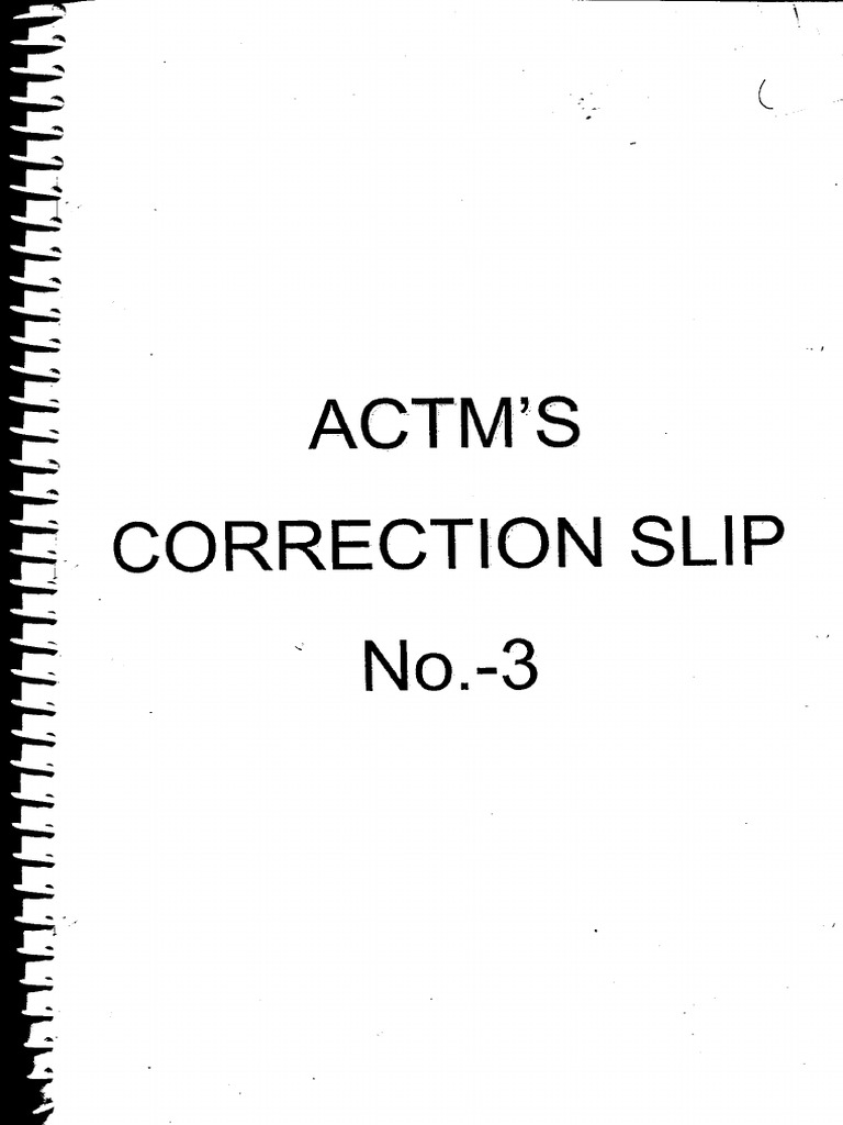 3 Correction Slip 3 | PDF