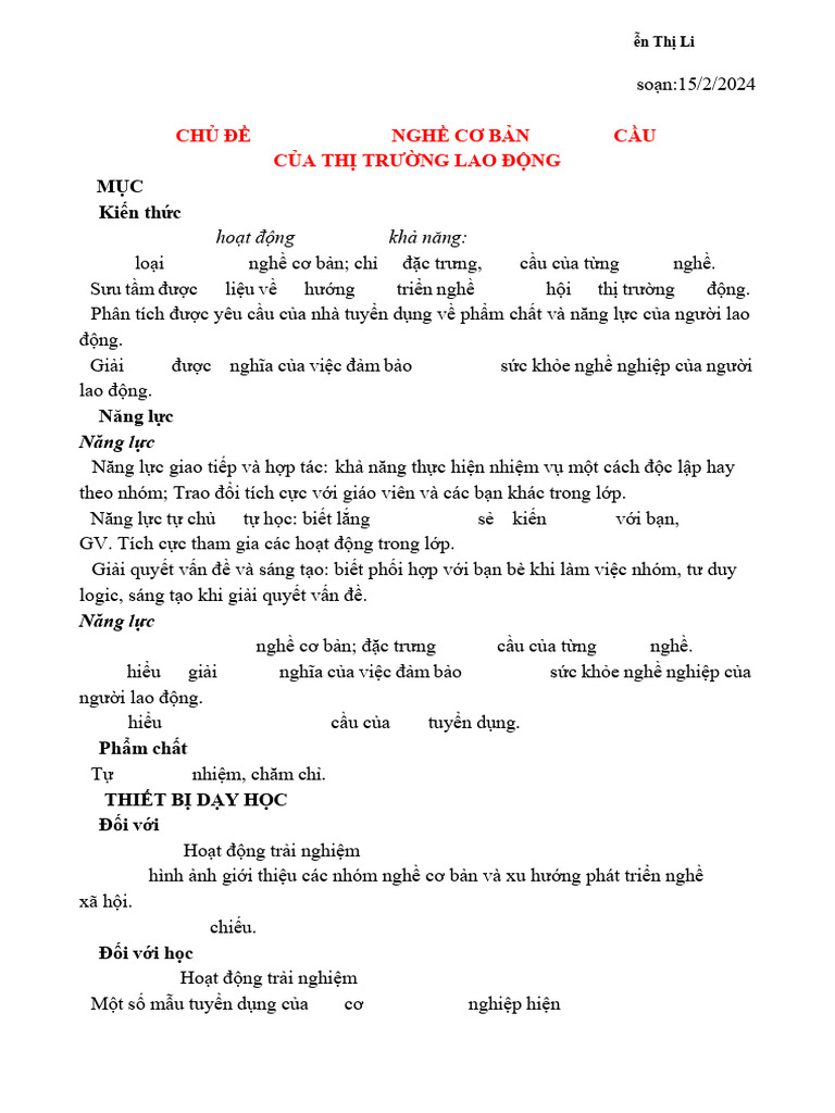 Hdtn 12- Thang 3- 2025 -Gv Nguyễn Thị Liên | PDF