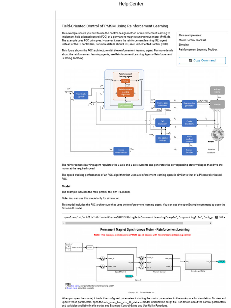 Field-Oriented Control of PMSM Using Reinforcement Learning | PDF ...