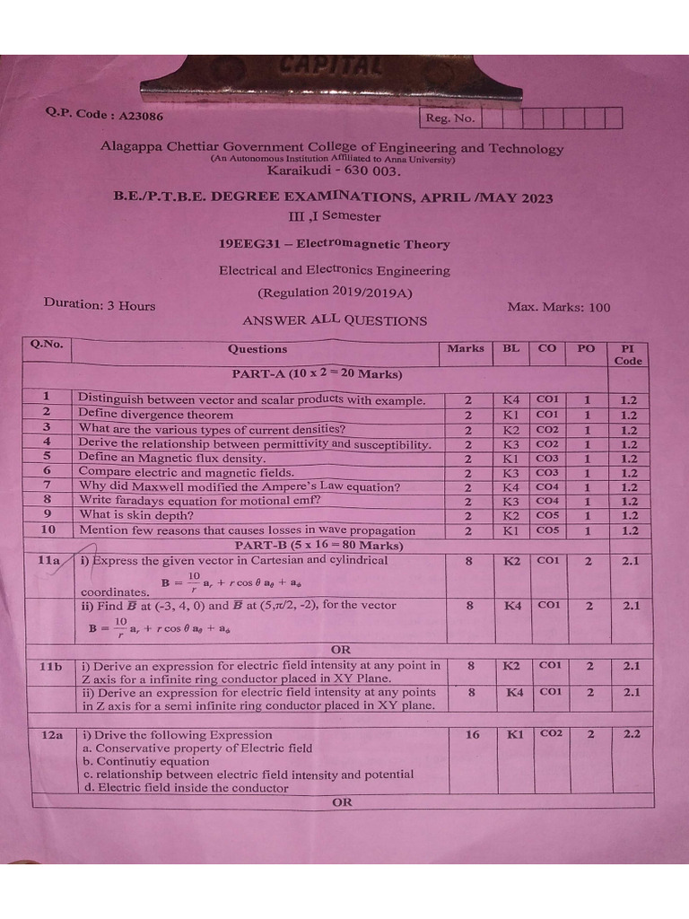 Emt Question Paper | PDF