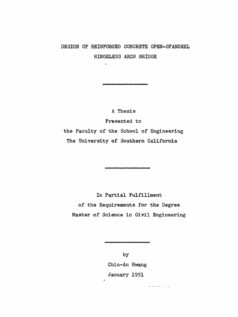 Design of Reinforced Concrete Open-Spandrel Hingeless Arch Bridge ...