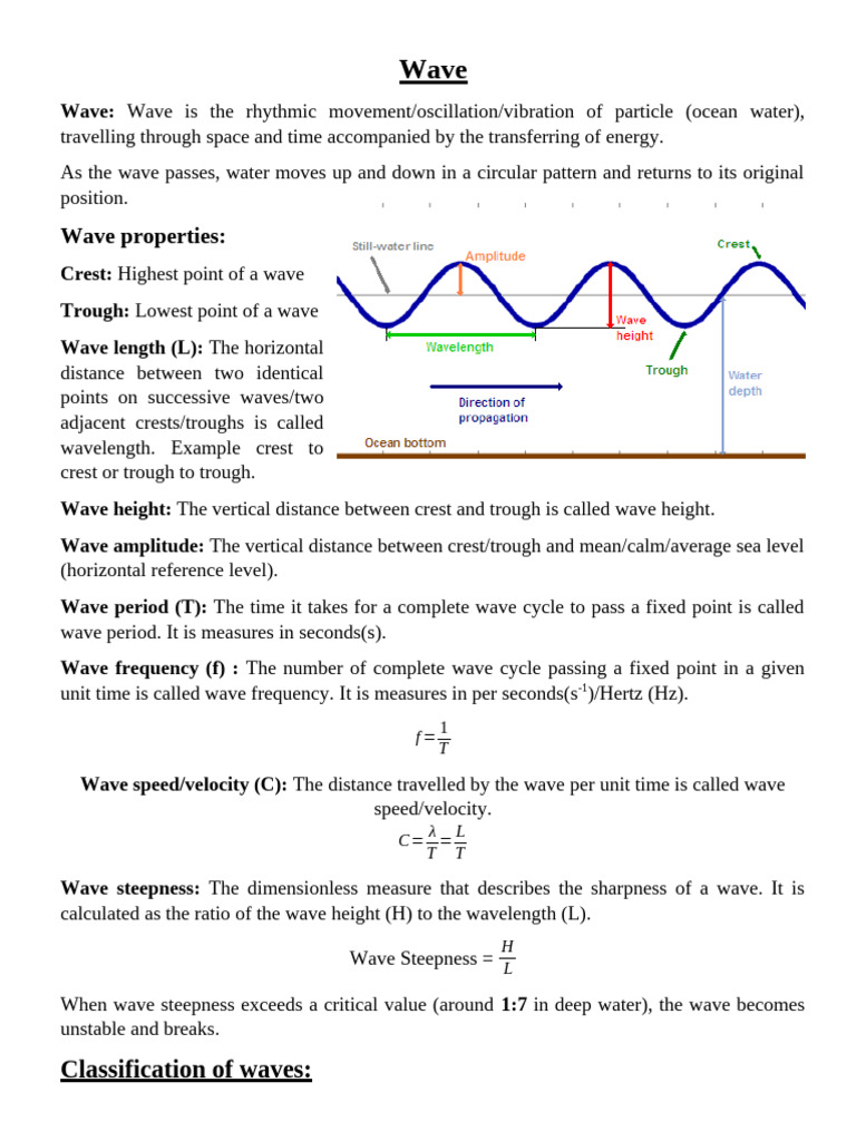 Physical Oceanography (Wave, Tide and Air-Sea Interaction) | PDF | Waves | Wavelength