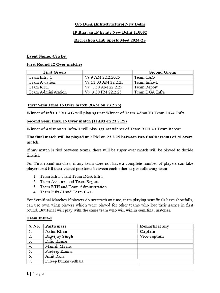 Cricket and Badminton Draws | PDF | Summer Sports | Ball And Bat Games