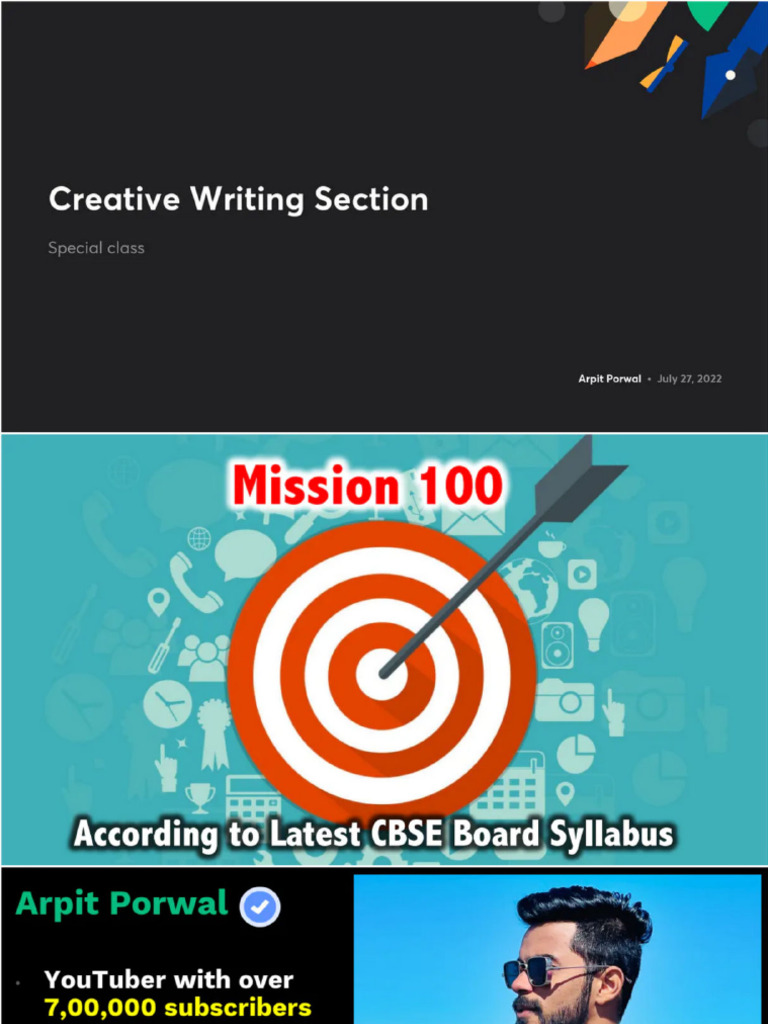 Creative Writing Section With Anno | PDF