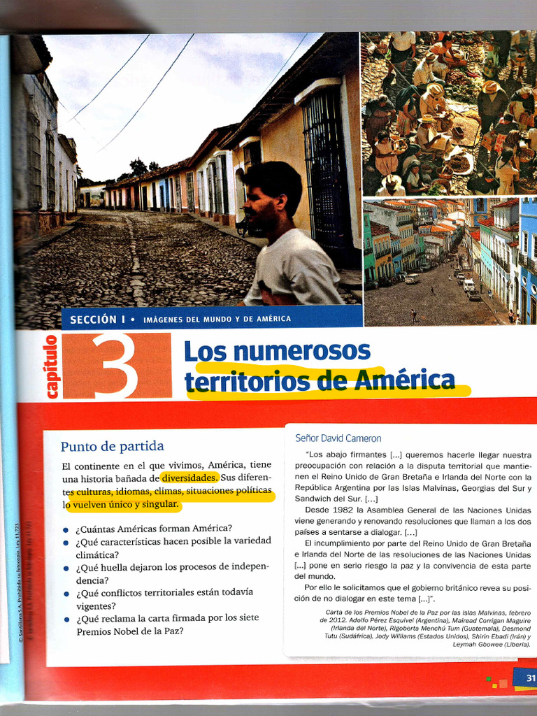 Unidad 3 Santillana Territorios de América | PDF