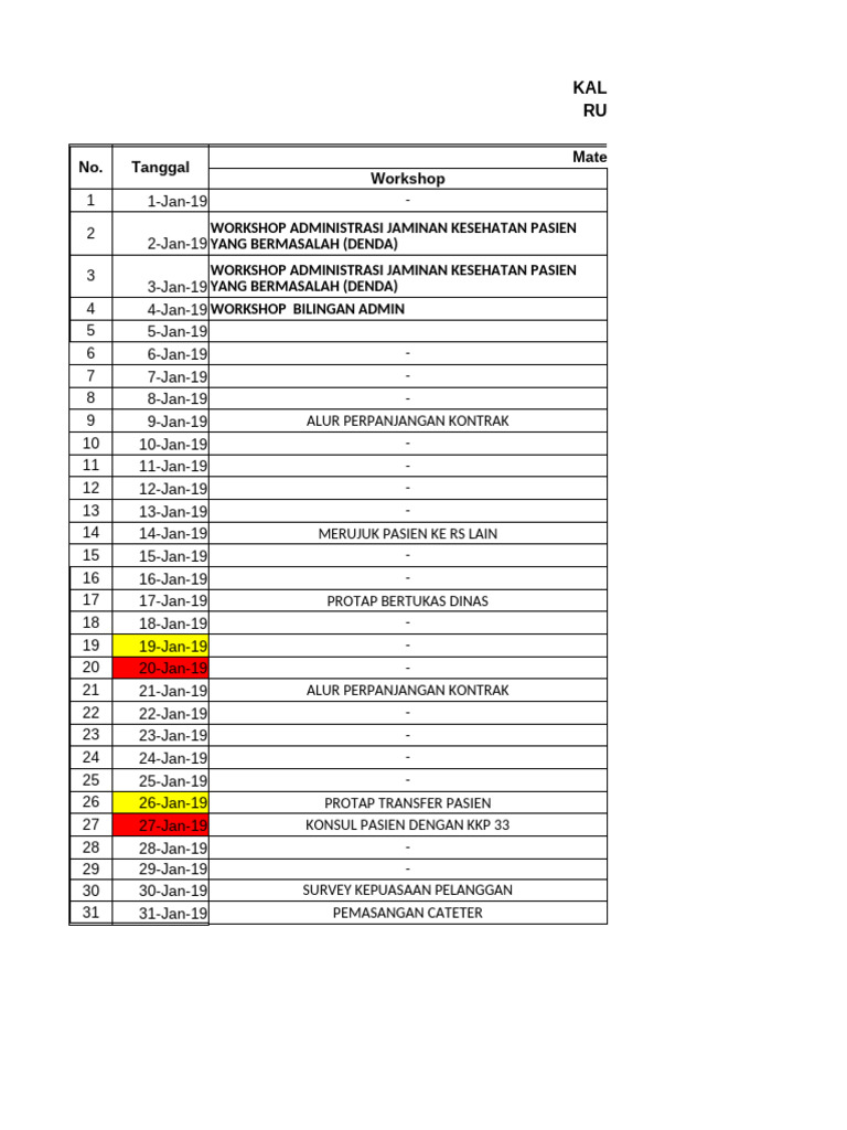 Contoh Kalender | PDF