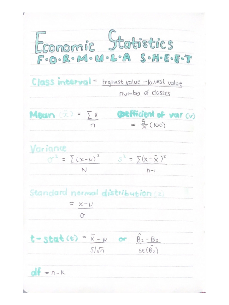Formulas | PDF