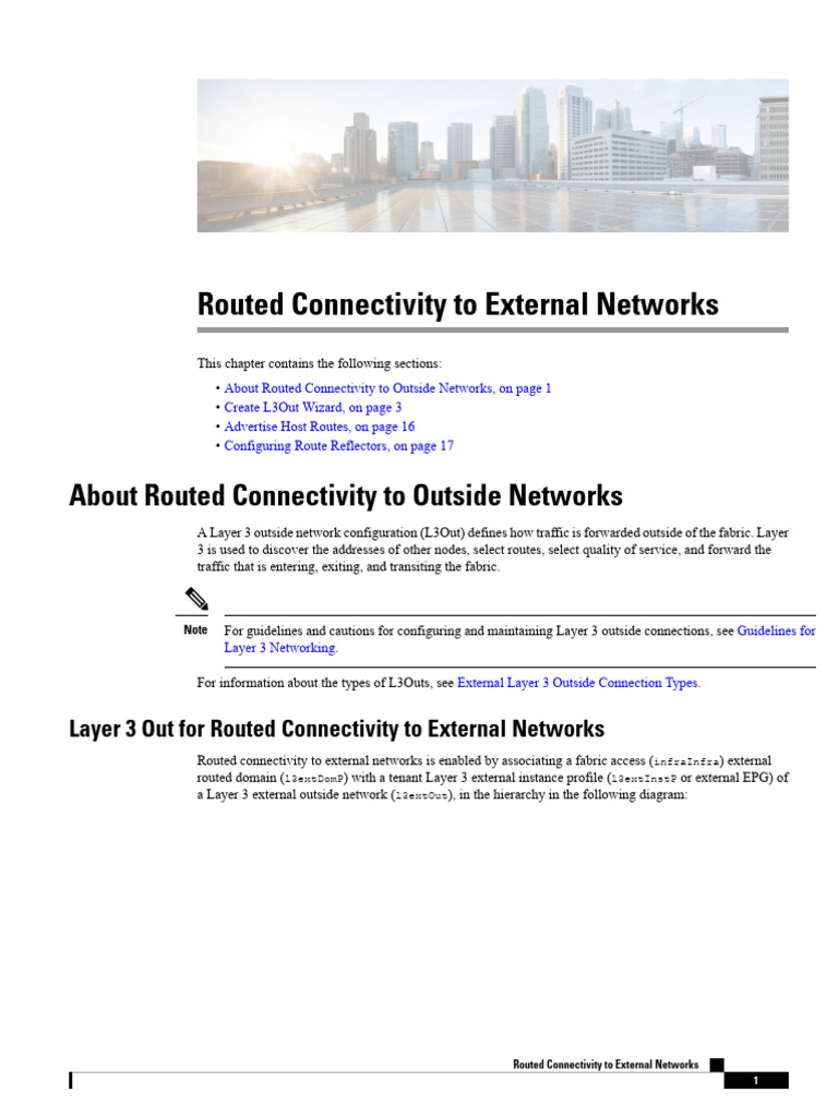 Routed Connectivity to External Nets Layer3 Config 61x | PDF | Computer Network | Routing