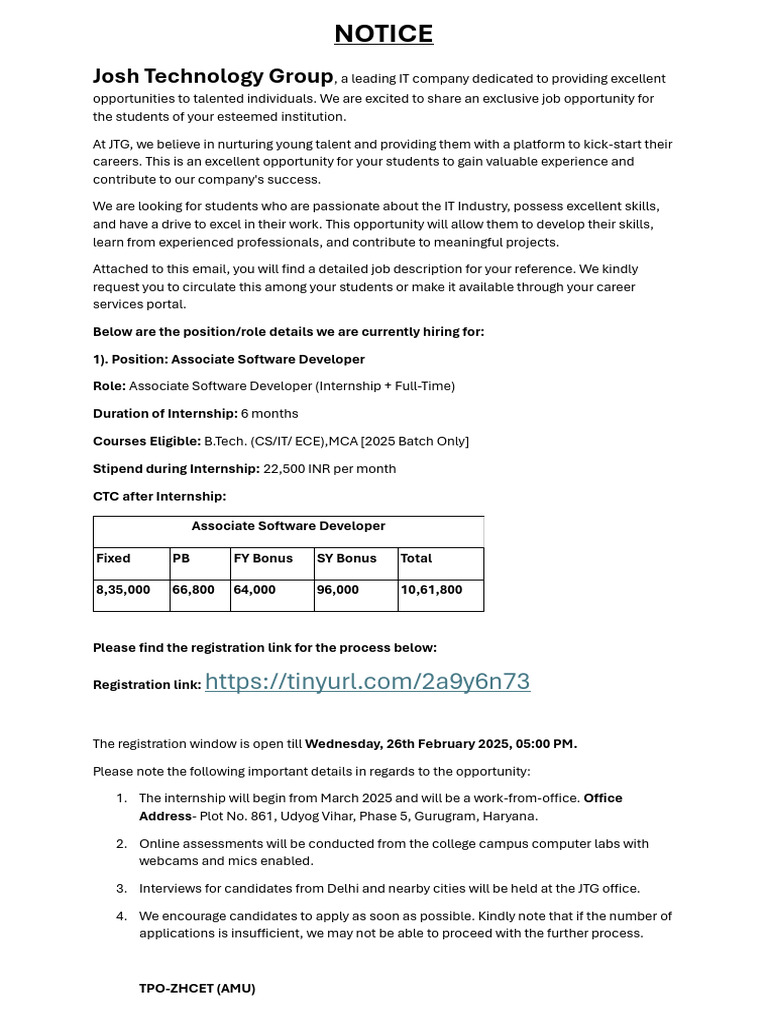 JOSH Technology - NOTICE - 22 - 02 - 2025 | PDF
