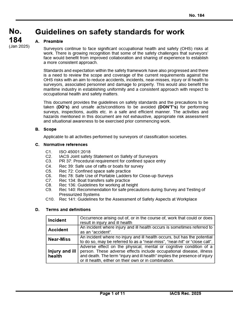 Surveyor Safety Standards Guide | PDF | Safety | Occupational Safety ...