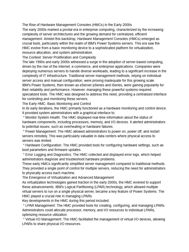 HMC | PDF | Virtualization | Server (Computing)