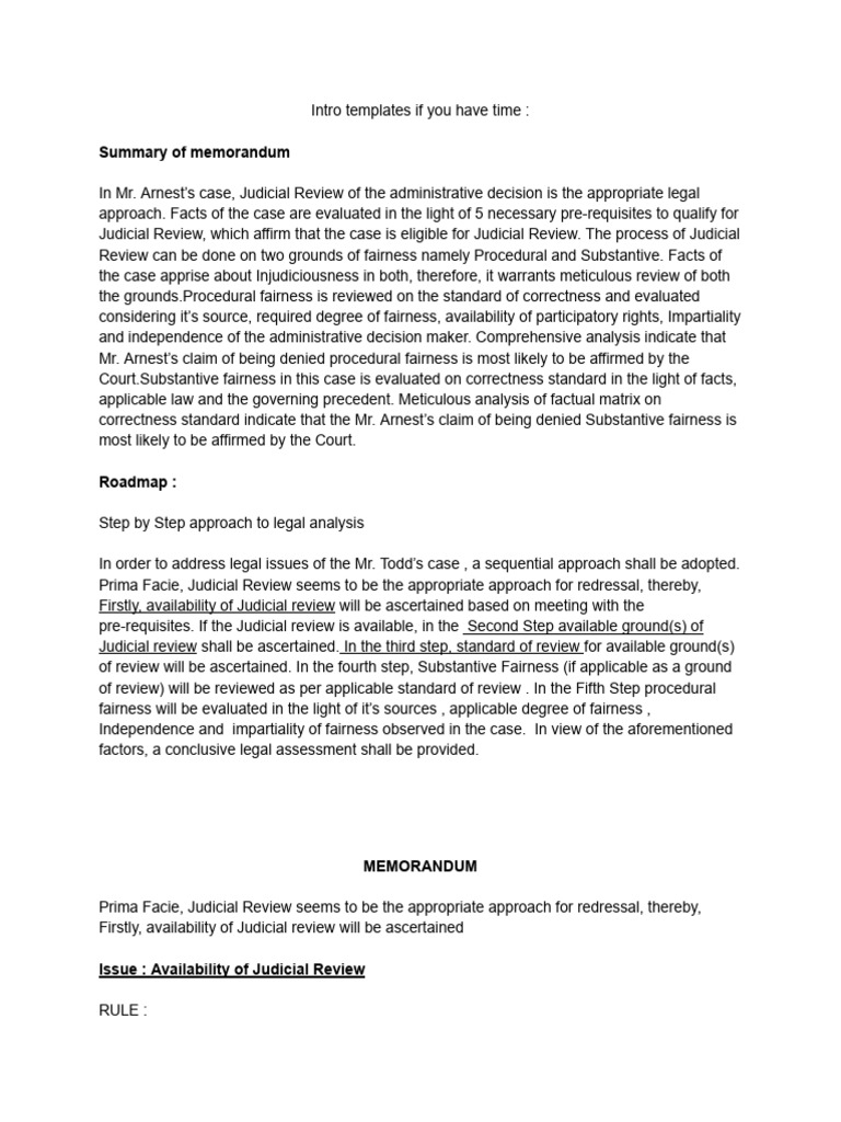 Administrative Law Nca Sample Answer Shourya Sarin | PDF | Standard Of ...
