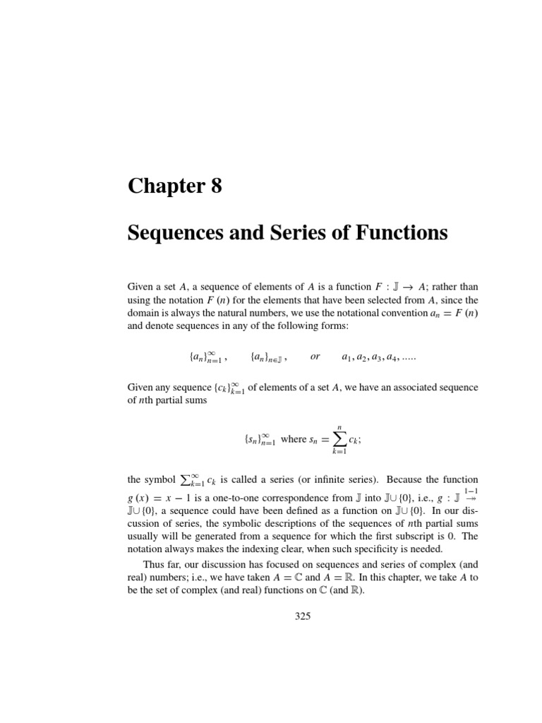 Sequences and Series of Functions | PDF | Series (Mathematics) | Continuous Function