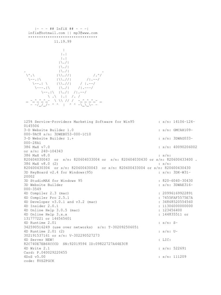 Seriales de Todos Los Programas | PDF | Autodesk | Microsoft Windows