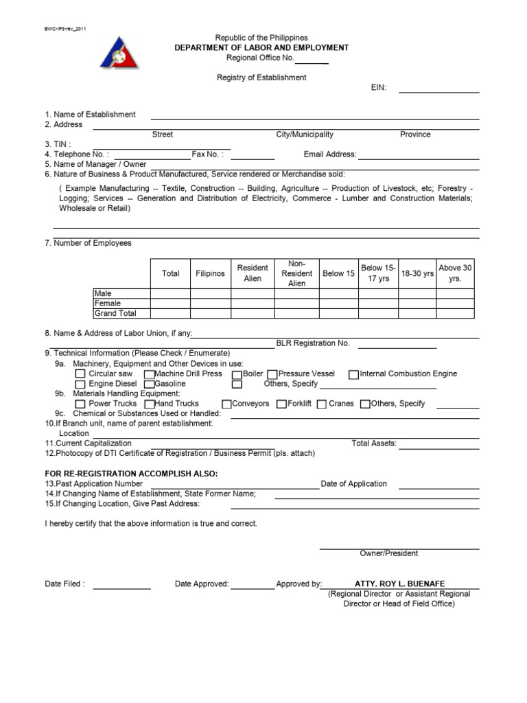 Business Registration Form Template | PDF | Engines