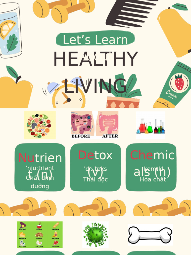 Let's Learn About Healthy Habits Educational Presentation in Yellow and ...