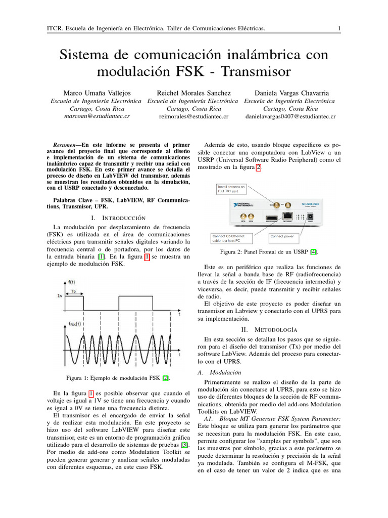 Proyecto TC | PDF | Modulación | Transmisor