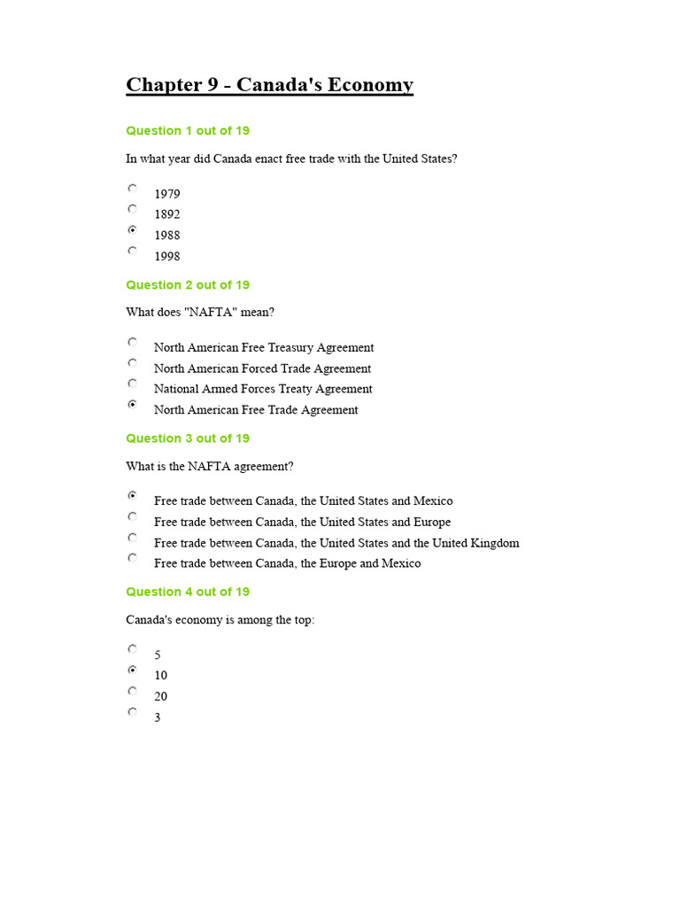 Overview of Canada's Economy and Trade | PDF | Canada | North American ...