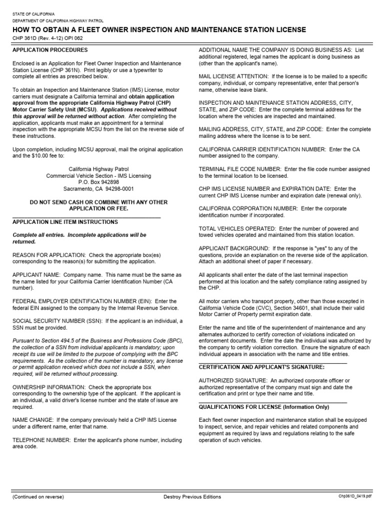 BIT INSPECTION APL2 | PDF | California Highway Patrol | Social Security ...