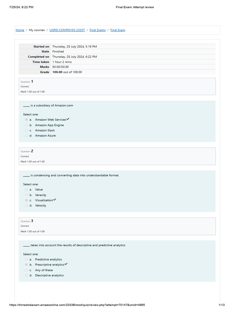 Final Exam Results Review | PDF | Client–Server Model | Computing
