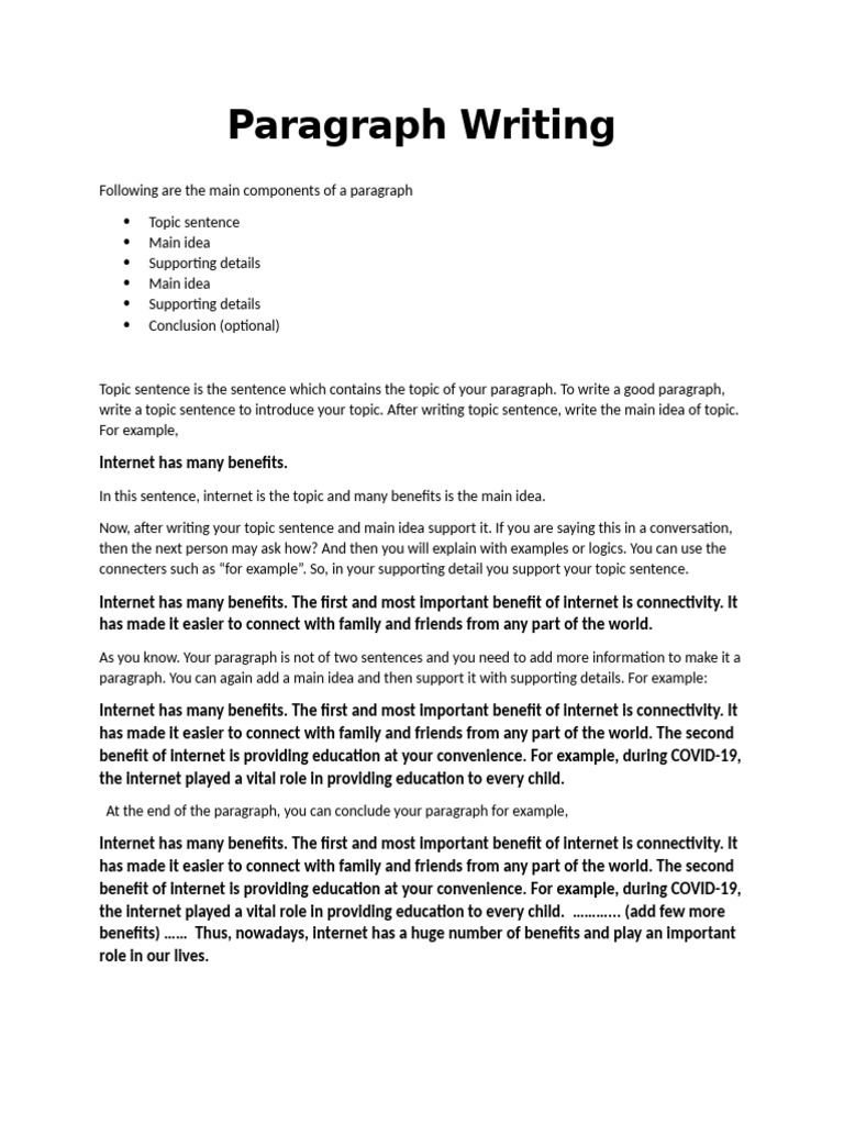 Paragraph Writing Techniques | PDF