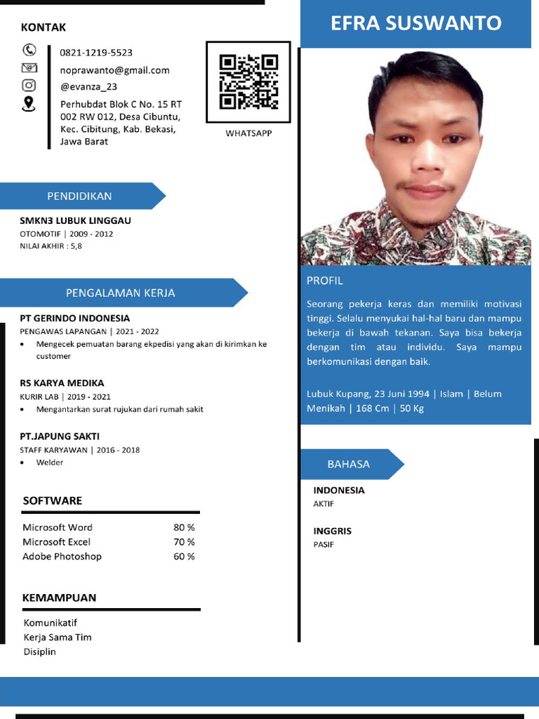CV 4B Efra Suswanto | PDF