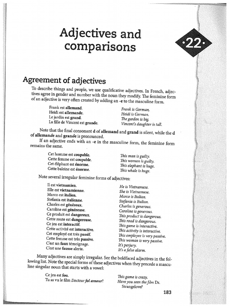 Adjectives & Comparisons | PDF