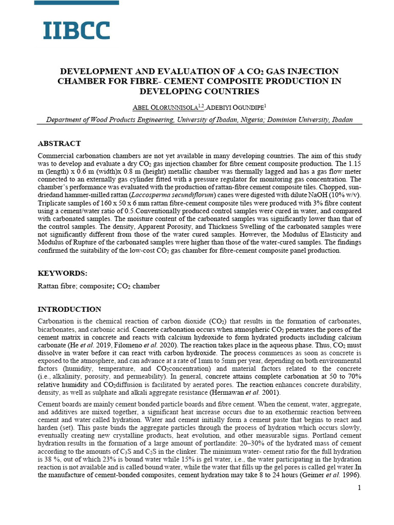 IIBCC 2022 Development and Evaluation of A CO2 Gas Injection Chamber ...