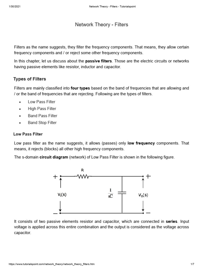 Passive Filters | PDF | Electronic Filter | Passivity (Engineering)