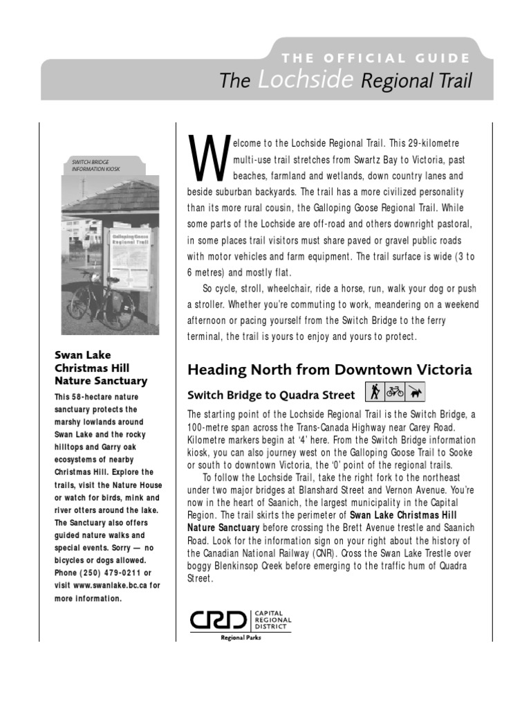Lochside Trail Guide | PDF | Victoria, British Columbia | Trail