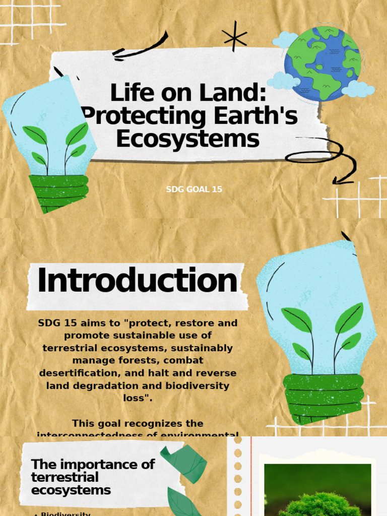 Protecting Terrestrial Ecosystems: SDG 15 | PDF | Agriculture ...