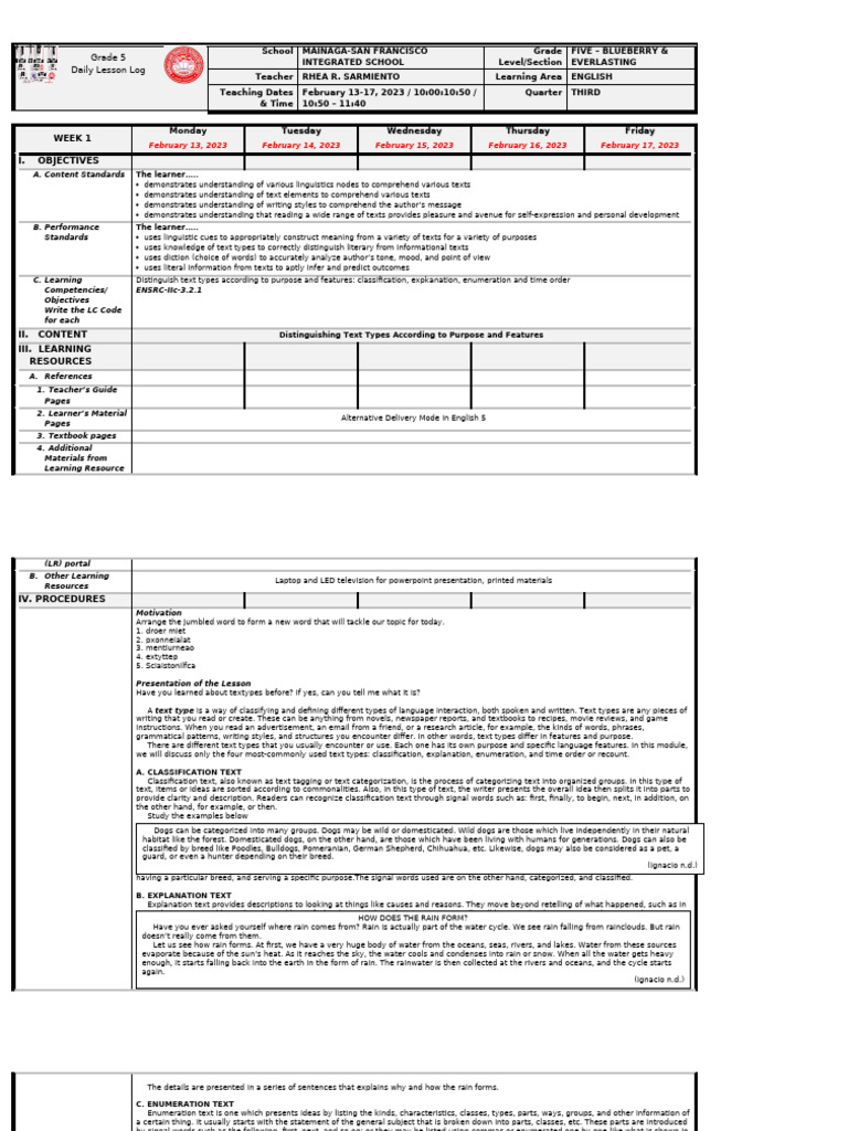DLP Q3 W1 English5 | PDF