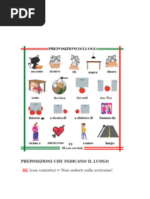 Preposizioni Di Luogo