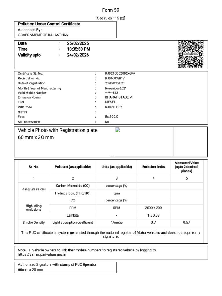 Puc - Parivahan.gov - in Puc Views pucPublicNew - XHTML | PDF | Exhaust ...